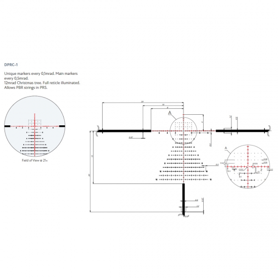 DELTA STRYKER HD 3.5-21X44 FFP MRAD DPRC-1